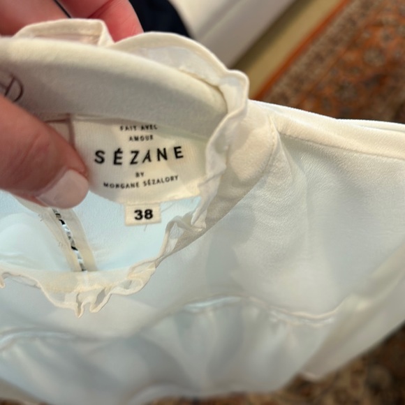 Sezane | Tops | Sezane Silk Blouse | Poshmark